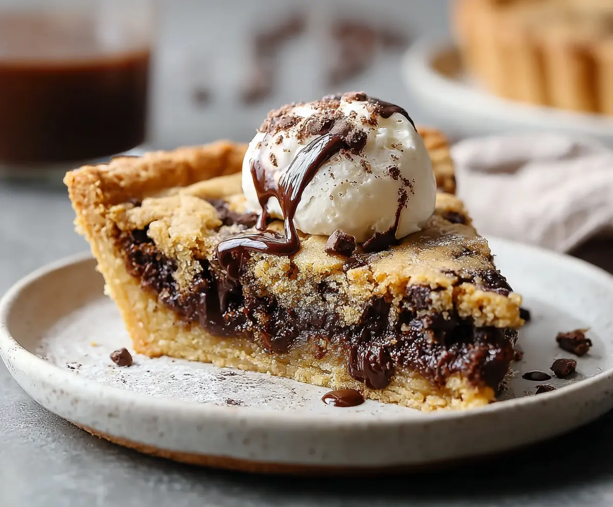 Easy Chocolate Chip Cookie Pie Recipe