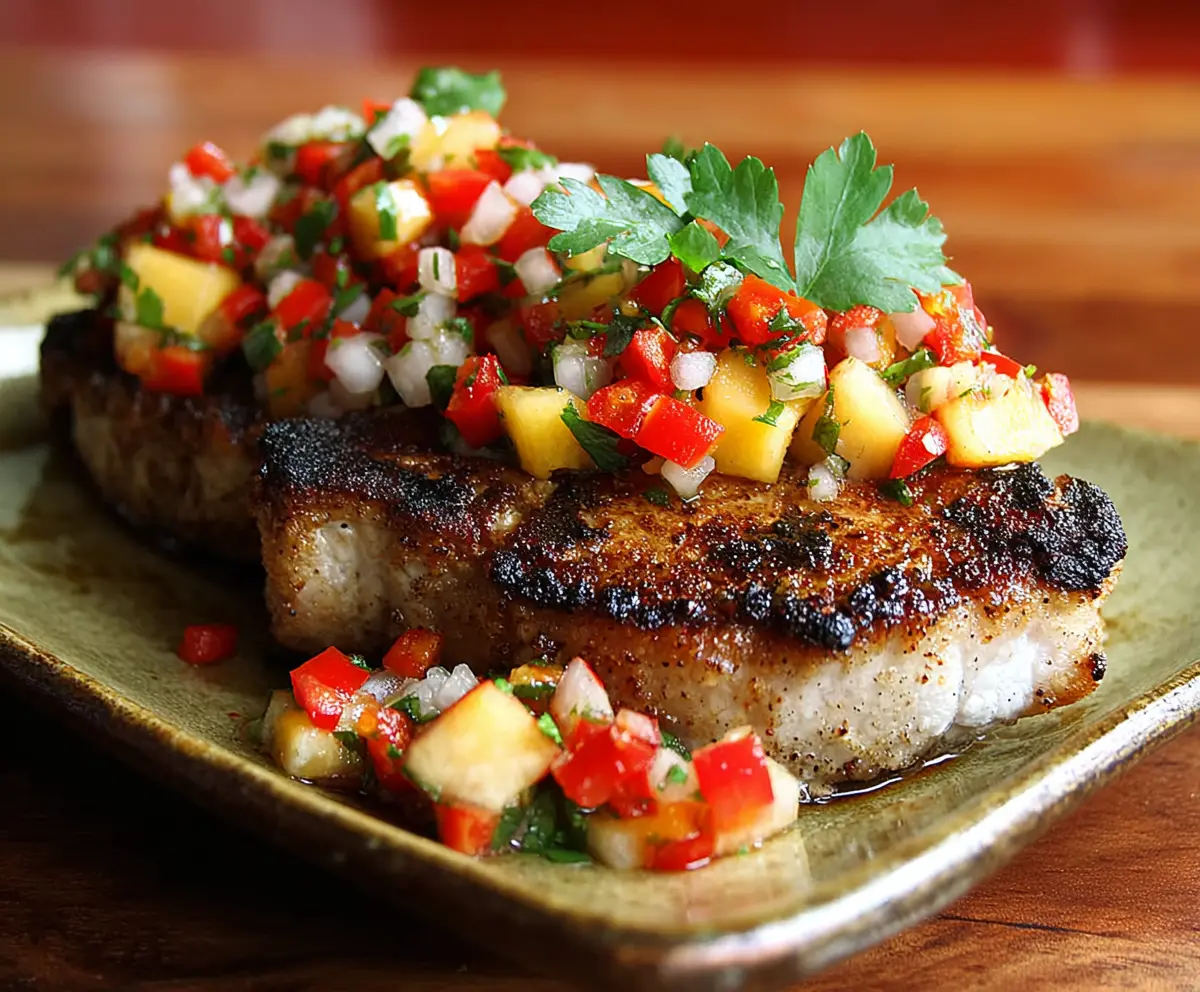 Easy Grilled Pork Chops with Nectarine Salsa
