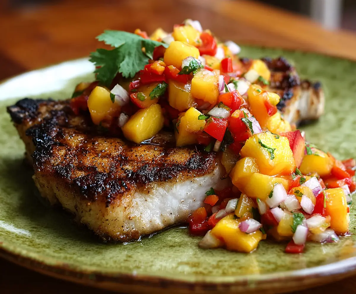 Easy Grilled Pork Chops with Nectarine Salsa
