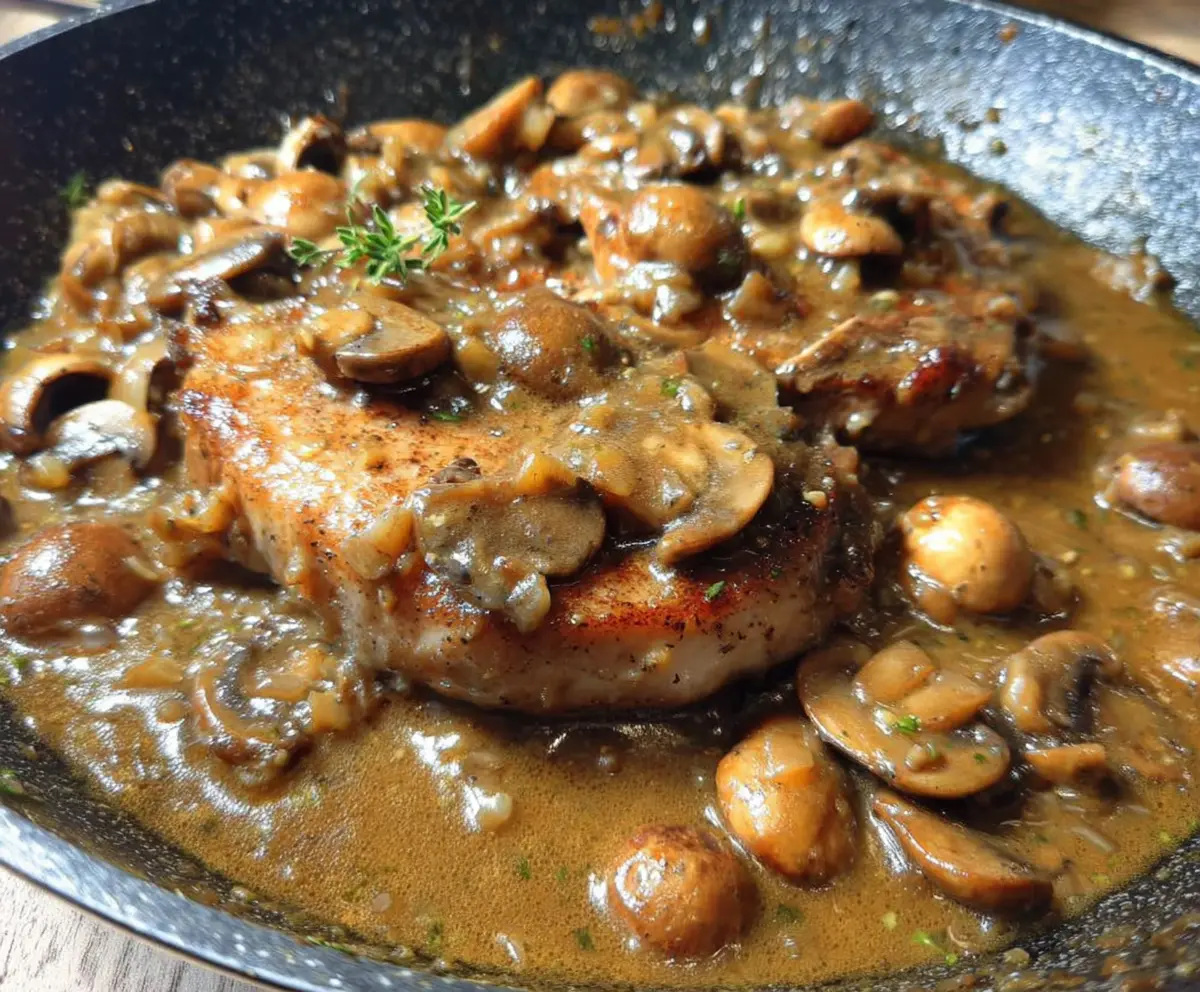 Easy Pork Chops with Mushroom Gravy